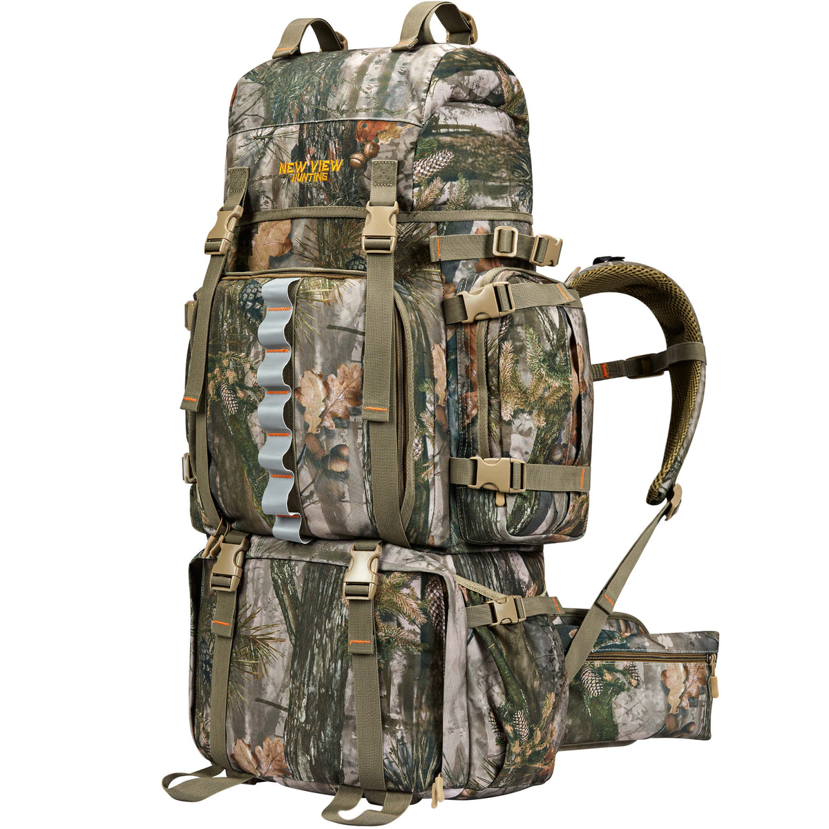 80L/4880cu Load-reducing Camo Hunting Backpack for Men with Rain Cover ...
