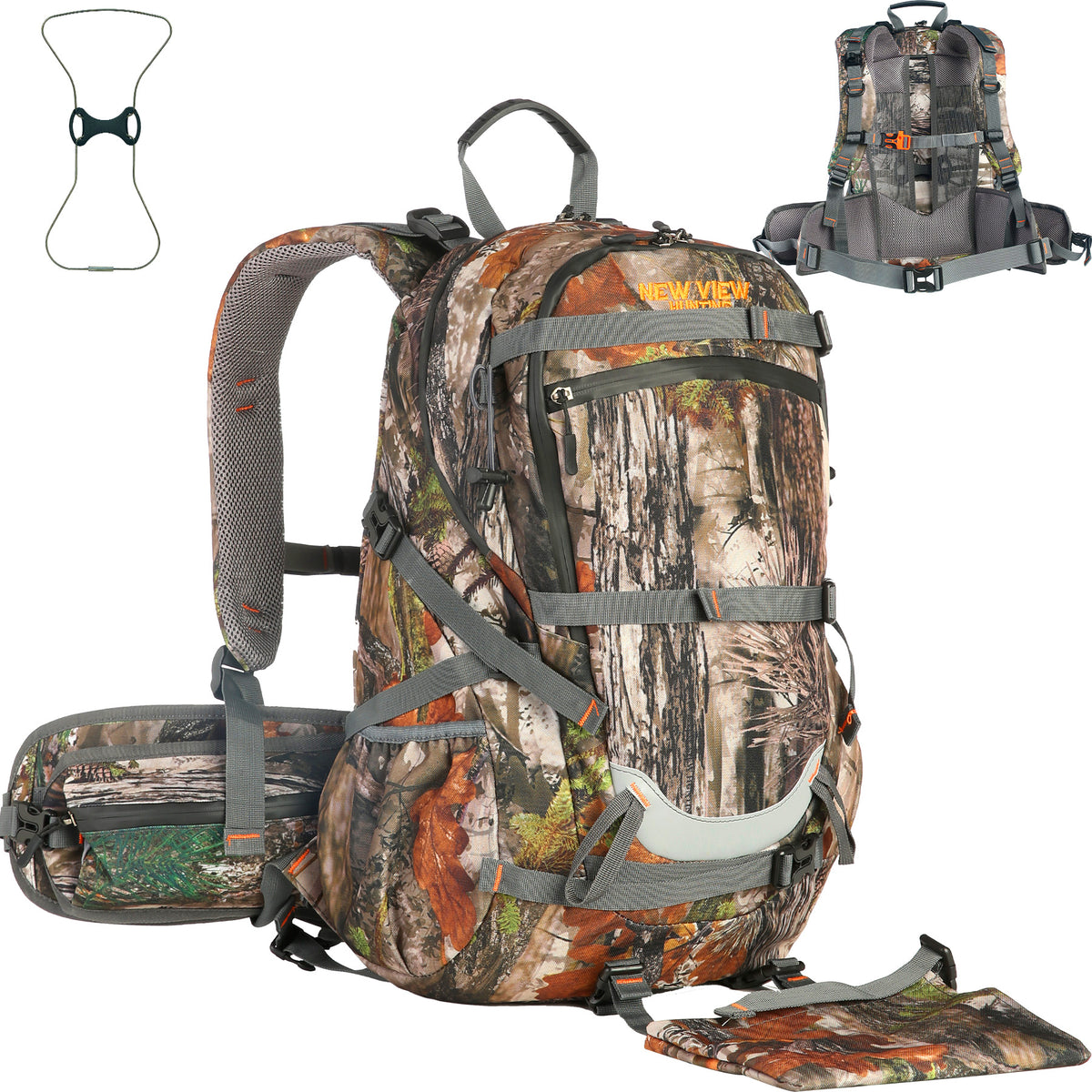 35L Camo Hunting Backpack for Men With Rifle Holder – New View Hunting