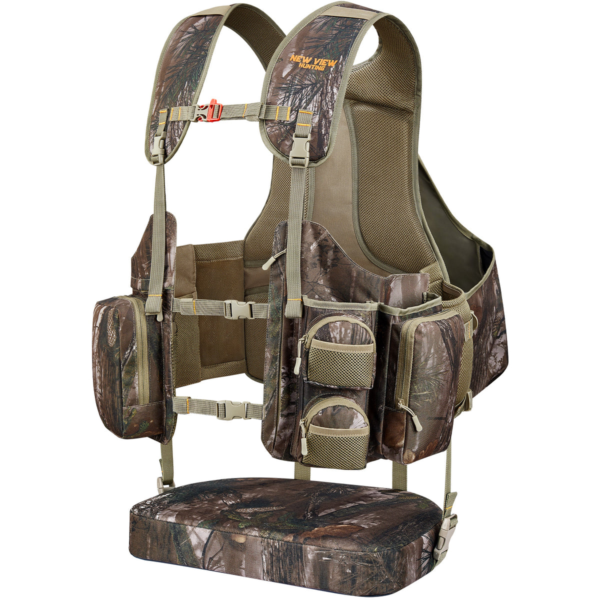 Turkey Hunting Vest with Seat and Game pouch – New View Hunting