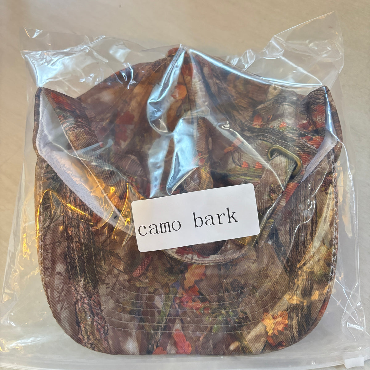Camo Bark Hunting Hat – Lightweight, Windproof Polyester Cap with Wate ...
