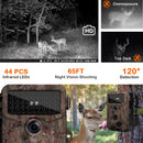 4K 48MP Trail Camera, IP66 Waterproof, Night Vision, Motion Activated ...